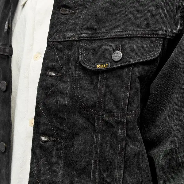 Ralph Lauren Lot 271 Denim Jacket In Worn In Black Wash - 30% Off